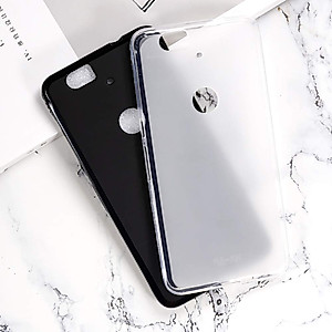 Shantime Huawei Nexus 6P Case, Scratch Resistant Soft TPU Back Cover Shockproof Silicone Gel Rubber Bumper Anti-Fingerprints Full-Body Protective Case Cover for Huawei Nexus 6P (White)