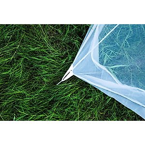 No-See-Um Camping Mosquito Net Bed Compact and Ultra-Light for Travel，Finest Holes Mesh 2000 Noseeum Netting for Camping and Hiking, Without Sleeping Mat (Single Light Grey Color，M)