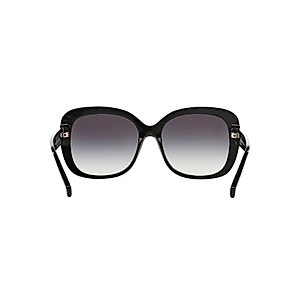 COACH Woman Sunglasses Black Frame, Grey Gradient Lenses, 58MM