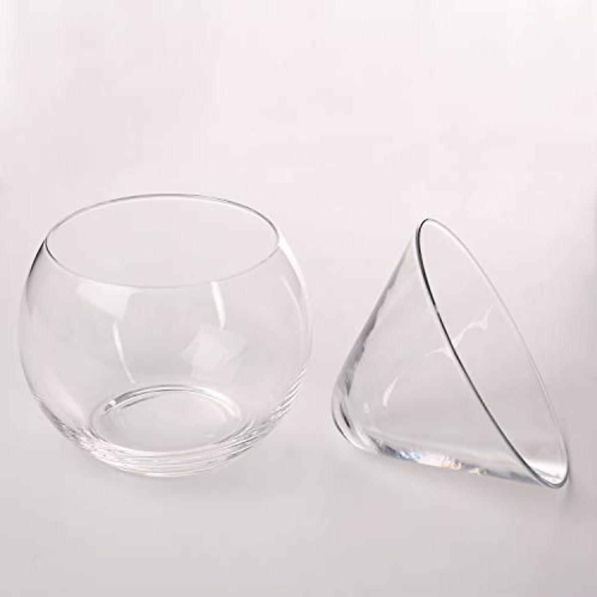 DUEBEL Glass Caviar Chiller Server Set Plus 2 pcs. x Mother of Pearl Caviar Spoon 3.15" – Universal Martini, Wine, Liquor Cocktail Chiller