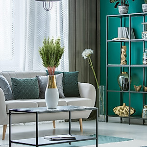 INIFLM 10Pcs Artificial Cypress Branches,16.5in Faux Long Stem Cedar Sprigs Fake Greenery Pine Picks for DIY Garland Wreath Christmas Embellishing and Home Garden Decoration, Green