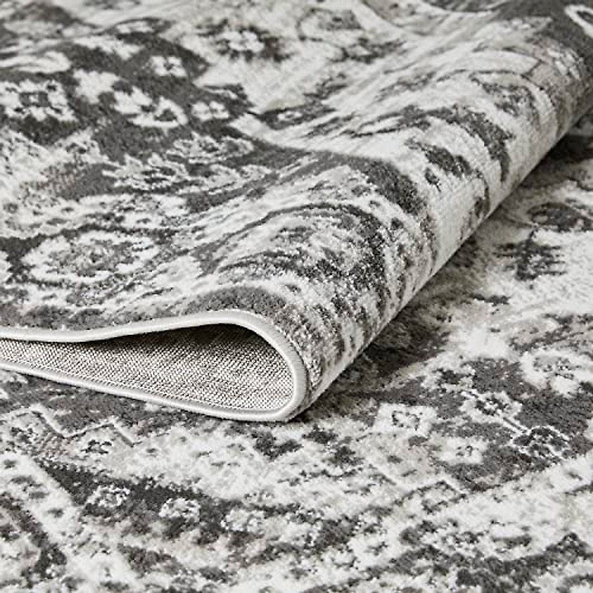 LOOMAKNOTI Rhane Adleigh 5' x 7' Gray Oriental Indoor Area Rug