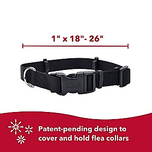 Coastal - Secureaway Flea Collar Protectors, Black, 1" x 18"-26"