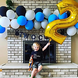 Viworld The Birthday Boy Clothes Baby Boy Short Sleeve Letter Print Shirt Denim Short Pants Cake Smash Outfit Set (Black, 12-18 Months)