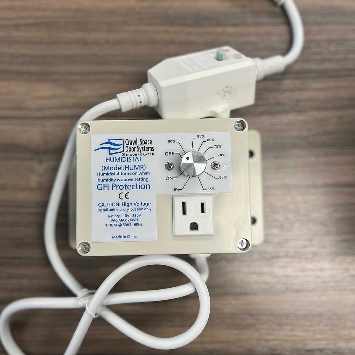 Crawl Space Humidistat Humidity Controller System - Efficient Moisture Control for Crawl Spaces, Basements and Enclosed Spaces