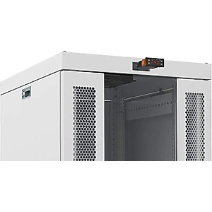 Sysracks 42U Server Rack Cabinet – 35" Deep Free Standing IT Enclosure with Air Control System, 4 Fans, PDU, Glass Door, Lockable Side Panels, and 1 Shelf for 19" Mount Equipment