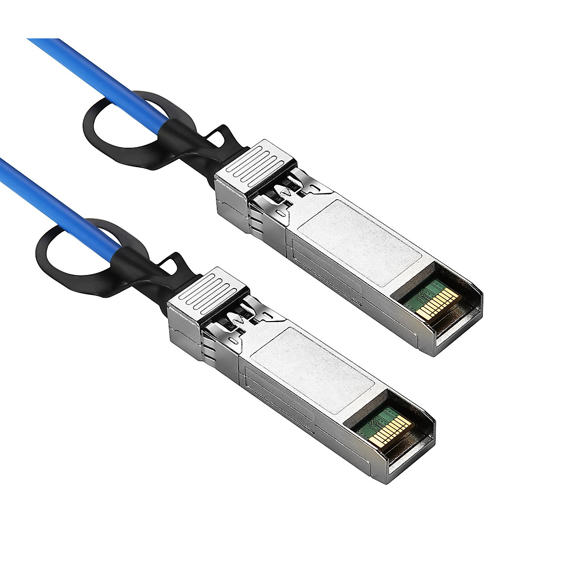 Macroreer 10G SFP+ DAC Cable, SFP Direct Attach Copper Passive Cable for Ubiquiti, Blue Color 10GbE SFP Twinax Cable 0.5-Meter(1.6ft), for Ubiquiti,Cisco,Mikrotik,Netgear,Supermicro