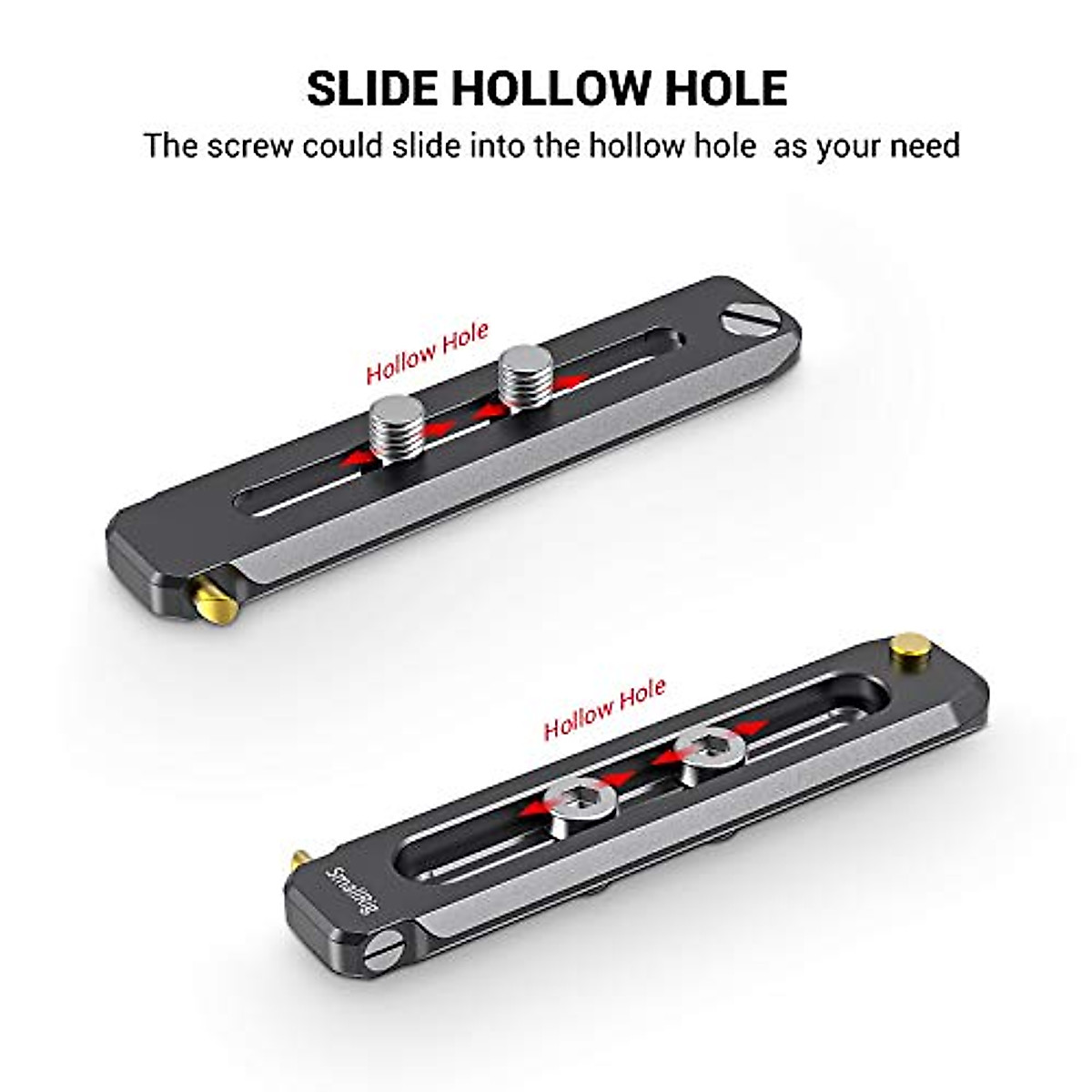 SMALLRIG Universal Low-Profile Quick Release NATO Rail Safety Rail 90mm/3.5inches Long with 1/4'' Screws for NATO Handle Camera Cage EVF Mount – BUN2484