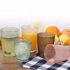 Komost 12oz Plastic Tumblers Set of 2, Reusable & Shatterproof Drinking Glasses for Daily Toothbrushing & Bathroom Use