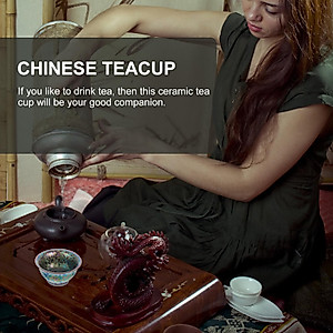 Veemoon Ceramic Tea Cup,Japanese Tea Cup,Handmade Ceramic Tea Cup with Natural Blue Pattern for Tea Enthusiasts, Ideal for Decoration (Mixed Color)