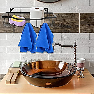 Zerodeko 5pcs Wall Mounted Wire Rack Produce Baskets with Hooks Soap Dish Kitchen Spices Rack Bathroom Organizer Shower Caddy Home Storage Accessories for Bathroom Kitchen Sink