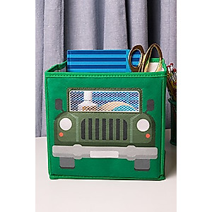 Clever Creations Vehicle Variety Collapsible Storage Organizer Storage Box Folding Storage | Perfect Size Storage Chest for Books, Shoes & Games