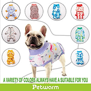 PetWarm Recovery Suit for Dogs, Dog Cat After Surgery Onesie for Male & Female Dogs, Post-Spay & Neuter, Weaning, Prevents Licking–Cotton Protect Dog Abdominal– Dog Cone & E-Collar Alternative,XS