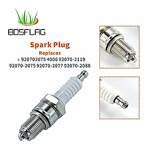 BOSFLAG 22431-V10-013 Drive Belt with 16950-ZM0-003 Fuel Shutoff Valve 98079-55846 Spark Plug Replaces Honda 22431-V10-003, 22431 V10 013, 22431 V10 003 for Honda HS520, HS520K1, HS720 Snowblowers