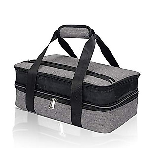 Insulated Casserole Carrier,Casserole Carriers For Hot or Cold Food,Expandable Casserole Dish Carrier Bag,Portable Tote Pie Carrier Hot Cold Food Carrier Bag For Potluck Parties,Picnic,Beach or Gifts