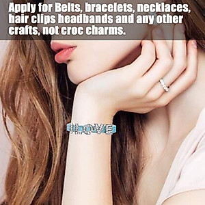 AUEAR, 52 Pack Silver A-Z 8mm Full Rhinestone Slide Crystal Alphabet Alloy Letter Charm for Bracelets Necklace Wristbands DIY Jewelry Making