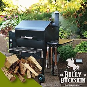Apple Smoking Wood Chunks by Billy Buckskin Co. | All-Natural BBQ Wood Chunks | Delicious Smokey Fruity Flavor | 3.5 Pound Bag of Wood Chunks