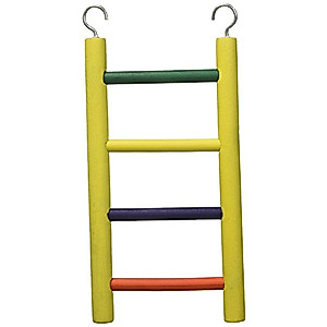 Prevue Pet Products BPV01134 Carpenter Creations Hardwood Bird Ladder with 4 Rungs, 8-Inch, Colors Vary