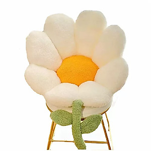 Hanbella Flower Cushion Lazy Sofa Office Chair Cushion Bear Paw Warm Floor Cute Seat Pad for Dining Room Bedroom Comfort Chair for Health Building (23.6 Inches, Red Sunflower)