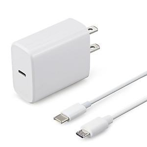 20W Charger Brick Compatible with Amazon Fire 7 Kids Tablets, Fire HD 10, Kindle Fire, iPad Pro Air, Galaxy Tab S10 Plus, OnePlus Pad, Surface Pro 9 - with 5 ft Charging Cable Set