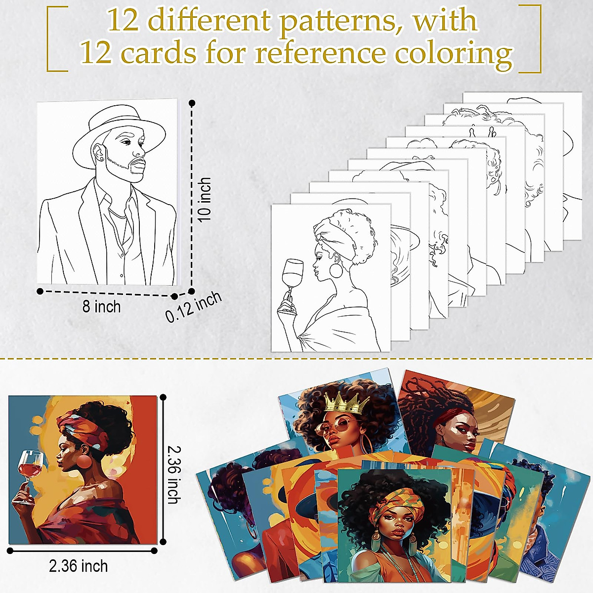 Ctosree 12 Pcs Pre Drawn Canvas for Painting for Adults 8" x 10" Valentine's Day Sip and Paint Party Kit Pre Printed Canvas Bulk for DIY Art Party Favors Adult's Date Night(Couple)