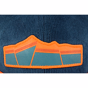 Sendero Provisions Co. Outdoor Adjustable Snapback Corduroy Rope Hat with Geo Screen Printed Patch (Ocean Blue)