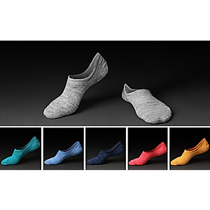 IDEGG No Show Socks Men Low Cut Ankle Short Socks for Men Casual Athletic Socks with Non Slip Grip