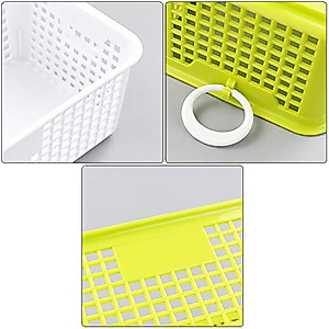 Qskely 36-Pack Small Storage Basket, Plastic Storage Basket Tray, Color Random