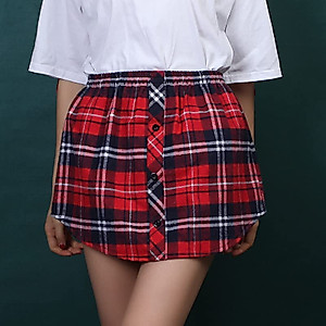 Women Half Slips Casual Shirt Extenders Skirt Fake Top Lower Sweep for Leggings Half Length Skirt (X-Large, 3 Pieces Red, Black White Purple)