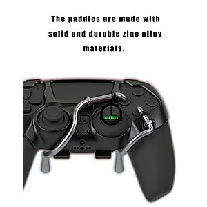 EXknight Leverback V2 Paddles Attachment, Back Buttons Adapter for PS5 Controller | Fit with Thumb Grips (Black)