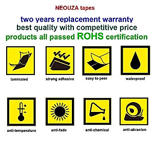 NEOUZA Compatible with Brother P-Touch TZ TZe 131 231 431 531 631731 Tape Label 12mm(0.47 Inch) x 8m (26.2ft) (Set of 6 Color Packs Black Print on Clear White Red Blue Yellow Green)
