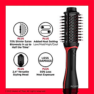 Revlon One Step Volumizer PLUS 2.0 Hair Dryer and Hot Air Brush | Dry and Style (Black)