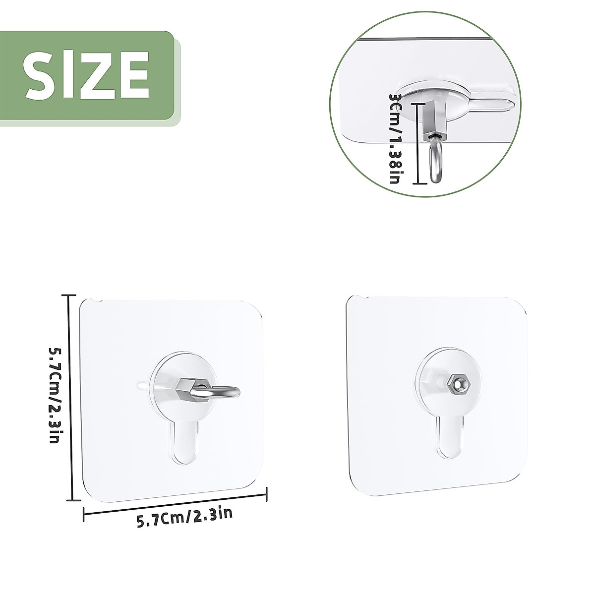 12 PCS Heavy Duty Adhesive Ceiling Hooks, No Drill Self Adhesive Ceiling Hanging Hook Steel No Nail Ceiling Wall Hangers for Indoor Outdoor Hanging Plants Lanterns Wind Chimes