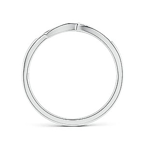 Angara Natural Diamond Multi-Row Ring Band in Silver (1.1mm Diamond, Ring Size-7) - April Birthstone