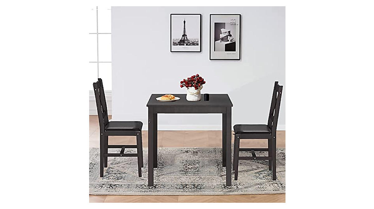 Hudada 3-Piece Dining Table Set for Small Spaces