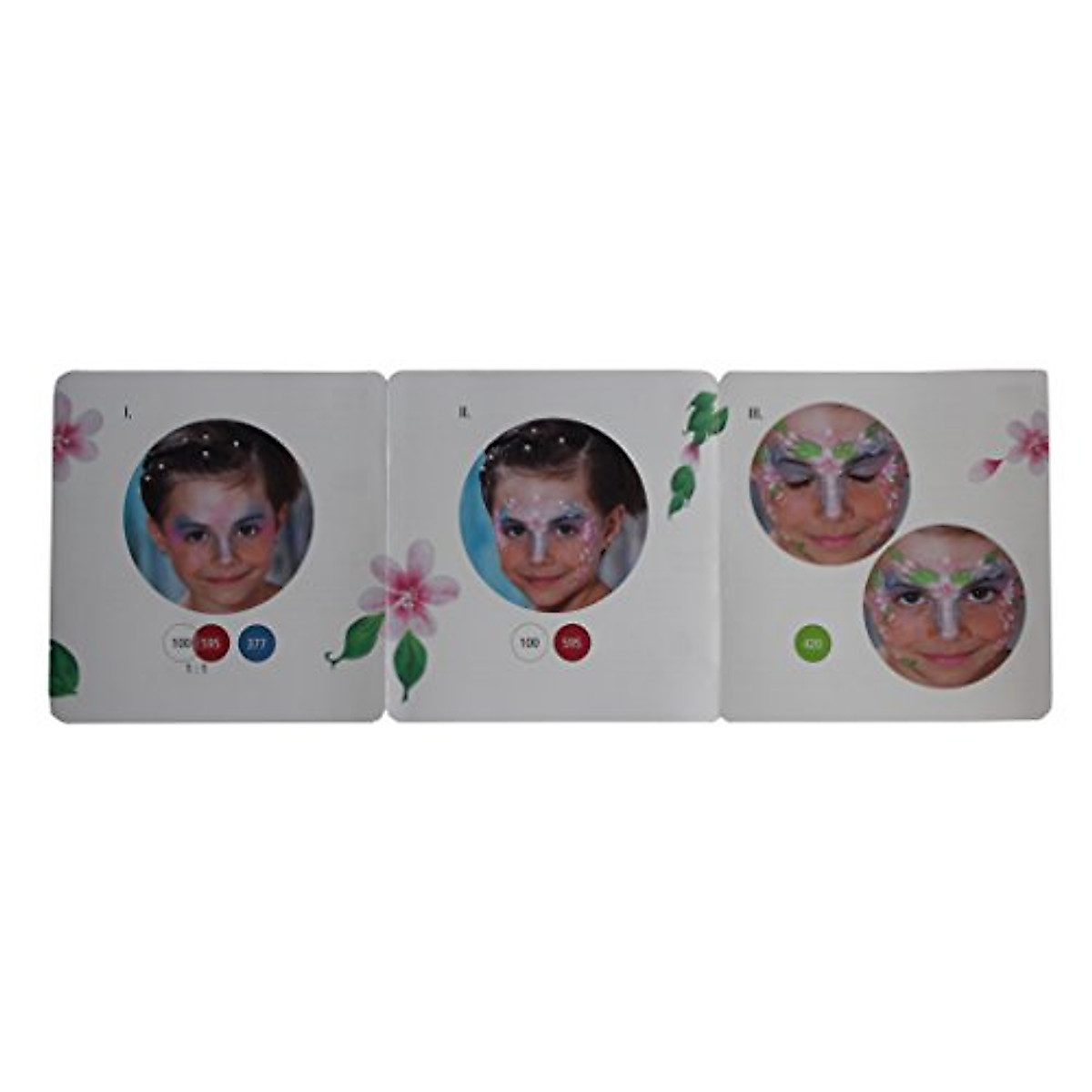 Set of 6 Owl Mirror with Magic Blossom Design 4 Colours and a Brush
