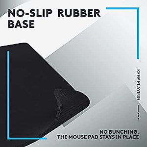 Logitech G740 Large Thick Gaming Mouse Pad, Optimized for Gaming Sensors, Moderate Surface Friction, Non-Slip Mouse Mat, Mac and PC Gaming Accessories, 460 x 600 x 5 mm