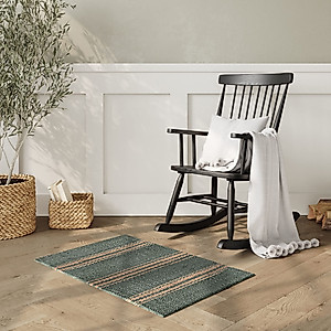 Barnyard Designs Jute Rug 2 x 3, Farmhouse Rug, Natural Rug, Woven Rug, Sisal Rug, Jute Area Rug, Tan Rug, Jute Runner Rug for Hallway, Bathroom, Entryway or Accent Piece