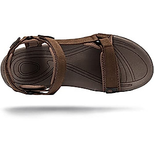 atika Men's Outdoor Hiking Sandals, Open Toe Arch Support Strap Water Sandals, Lightweight Athletic Trail Sport Sandals, Maya 2 Brown, 11