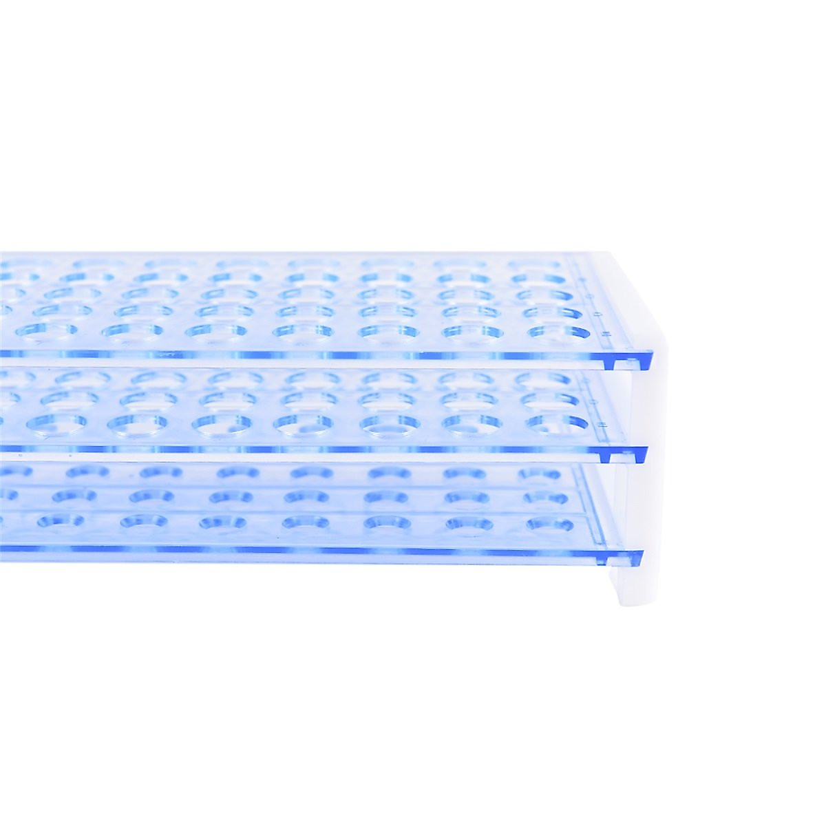 Bipee Scientific Detachable Test Tube Rack for Tubes of Dia.≤17mm, 50 Holes, PS Material (2pcs) (Tuberack-50x13)