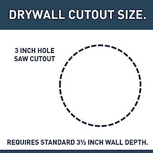 Legrand Wiremold CMK70 In Wall TV Power Grommet Kit, Cable Management Kit, Mounting Brackets, Fish Tape, and Hole Saw Included, White (1 Pair)