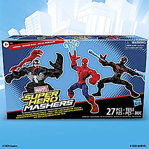 Hasbro Marvel Super Hero Mashers Web-Slinging Mash Collection Pack with Spiderman, Venom and Miles Morales (Amazon Exclusive)