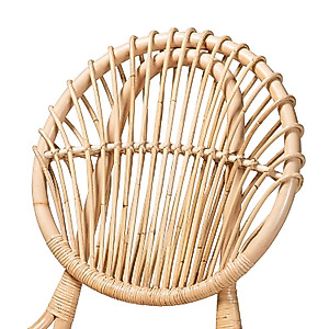 Bali & pari Iris Modern Bohemian Natural Brown Rattan Dining Chair