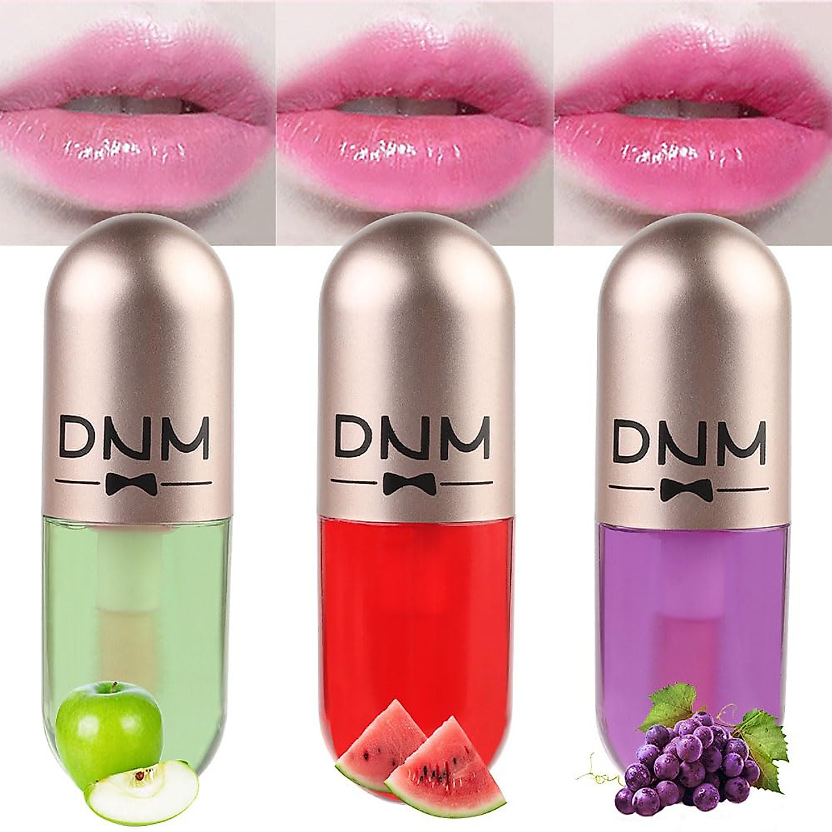 evpct 2Pcs Fruit Hydrating Glaze Lip Glow Oil Gloss Set Natural Pink Moisturizing Plumping Plumper Shiny Shimmer Vegan Tinted Butter Lip Lio Tint Gloss Oil Stain Korean Lip Oul Pil Lipoil Ool Oli Okl