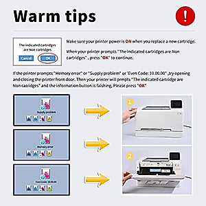 206A with Chip LemeroUexpect Compatible Toner Cartridge Replacement for HP 206A 206X Toner Cartridge 4-Pack W2110A for Color MFP Pro M255dw M283fdw M283cdw M283 Printer Black Cyan Magenta Yellow