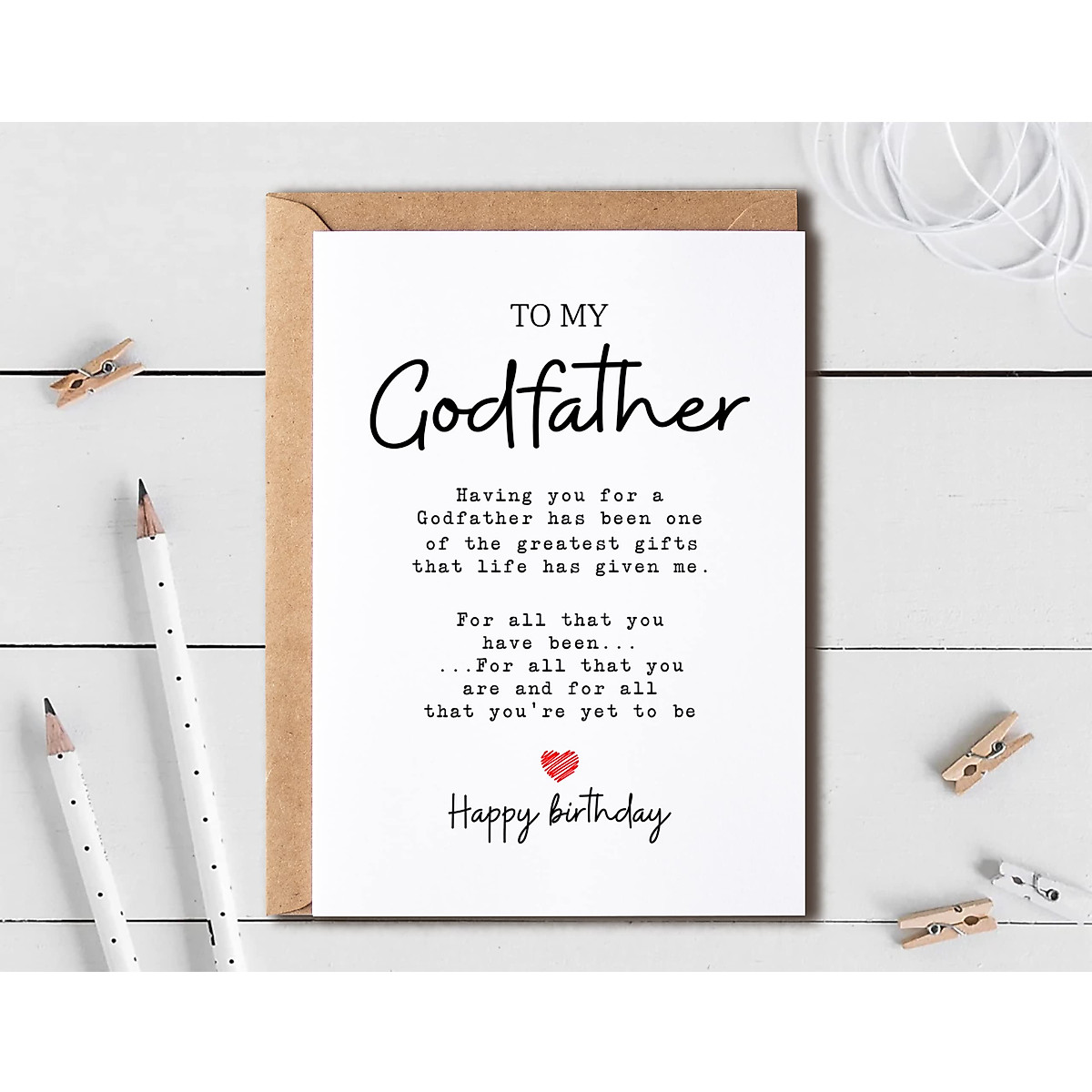 To My Godfather - Godfather Birthday Card - Godfather Is The Greatest Gifts In My Life - Birthday Card For Godfather - Gift For Godfather Card