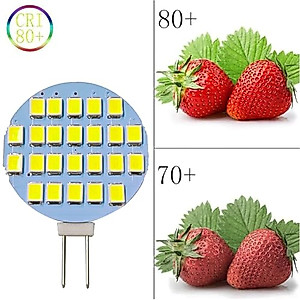 GRV G4 24-2835 SMD LED Bulb Lamp Super Bright Cool White RV Camper Under Cabinet Dome Light DC12V Dimmable Pack of 10