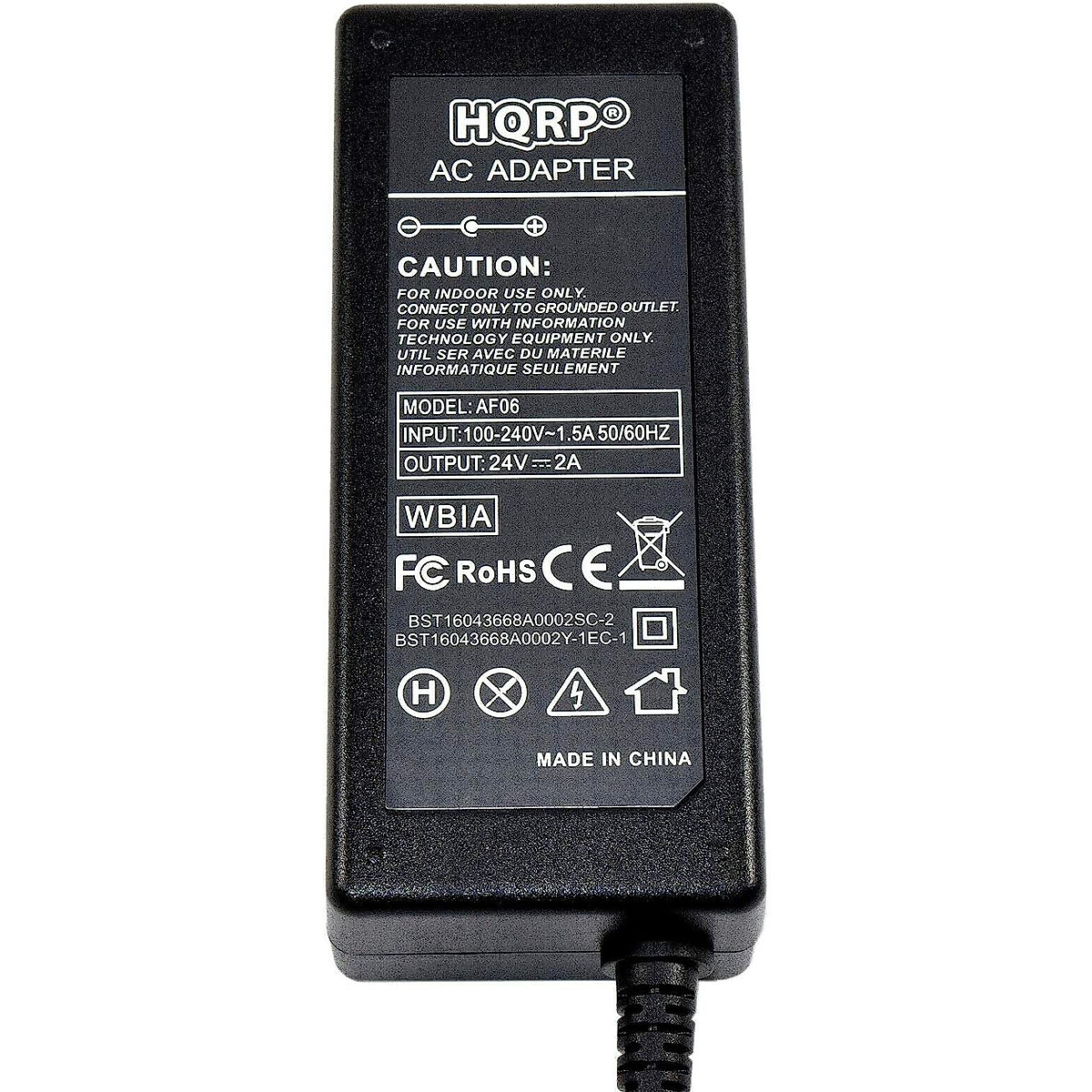 HQRP 24V AC Adapter Charger Compatible with Microsoft WRW01 WRWO1 WRW02 WRWO2XBOX 360 X Box 360 Racing Wheel Spare Replacement Power Supply PSU Cord Adaptor + Euro Plug Adapter