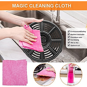 HQT 4QT Air Fryer Crisper Plate For Ninja Air Fryer, 8.2 inch Professional Round Grill Plate Pan Tray with Rubber Feet for Ninja Foodi Pressure, Non-Stick, Dishwasher Safe