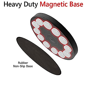 Heavy Duty Magnetic Mount &Aluminum Smartphone Holder w/Security Tether for iphone 14 13 Pro Max Galaxy S23 S22 Pixel *Best for Motorcycle Snow Mobile Forklift Gym Workout or anything magnet stick on